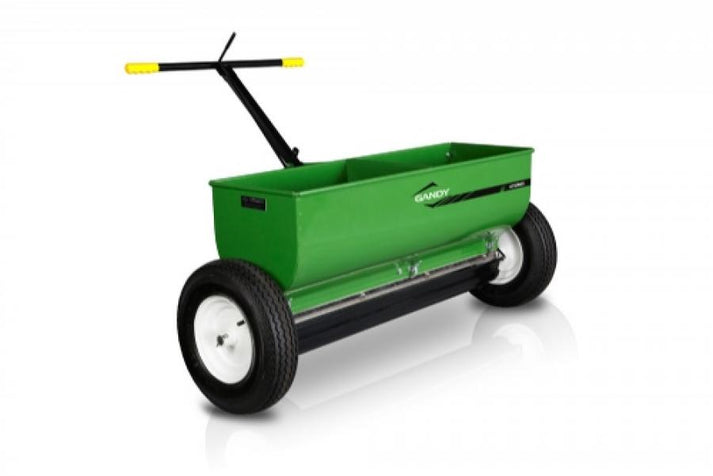 42" Variable Rate Drop Spreader with Push-Handle and 16" Pneumatic Whe ...