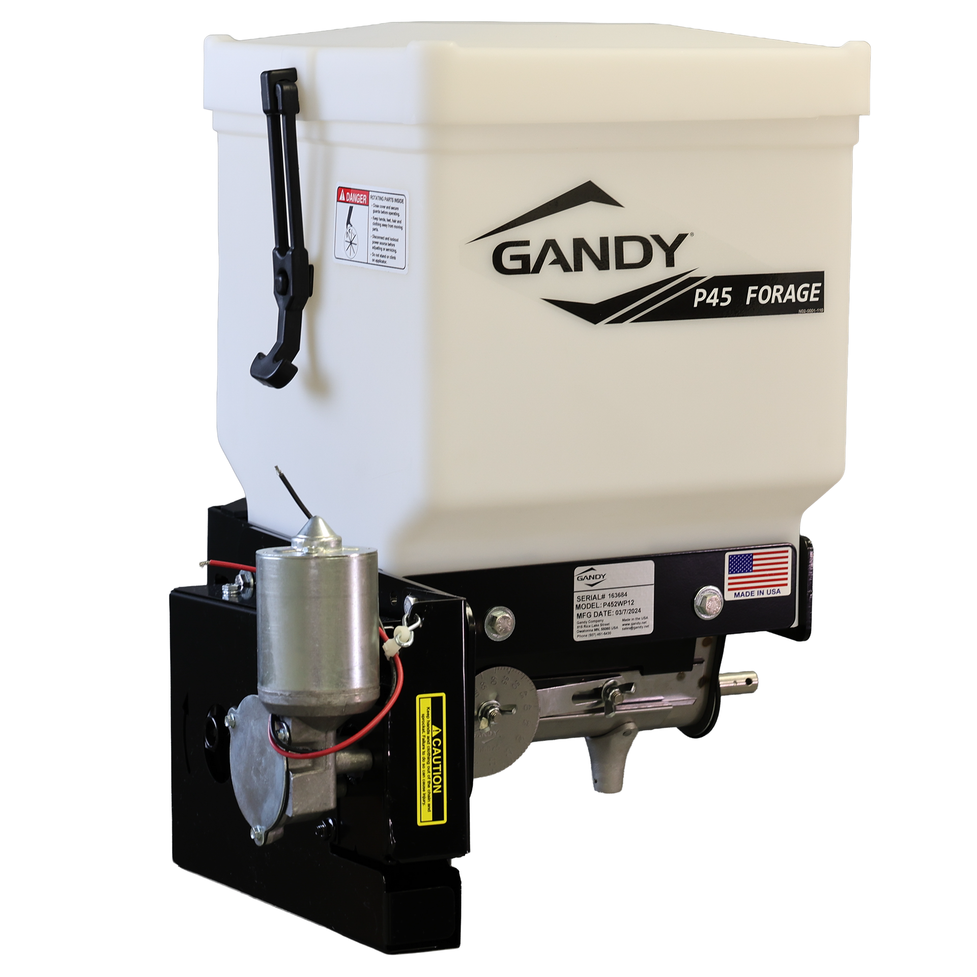45 Lb. Feed/Forage Additive Applicator with Two Outlet – Gandy Company